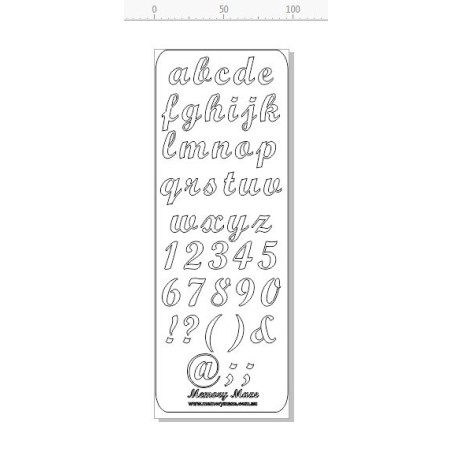 Script 20 Mm Lower Case Replacements For Kit Alphabets 1 Sheet