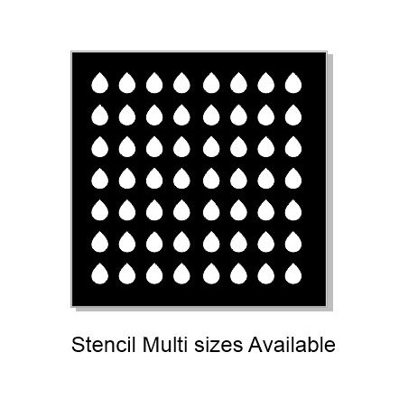 Raindrops Stencil. Available In Several Sizes Via Drop Down Box